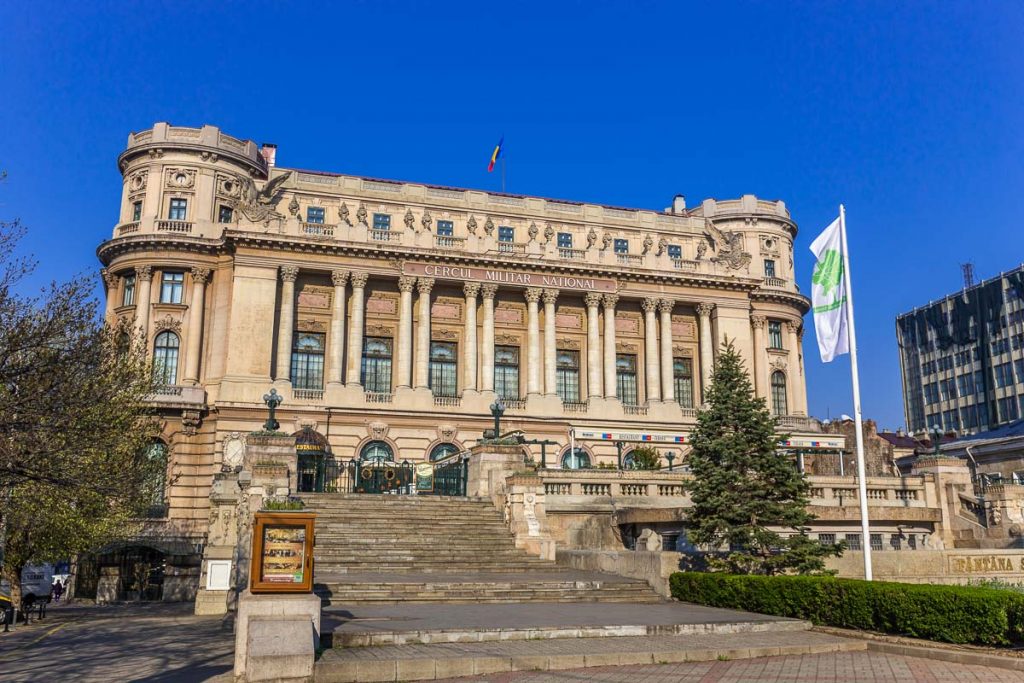 The National Military Club from Bucharest. Tours of Romania.
